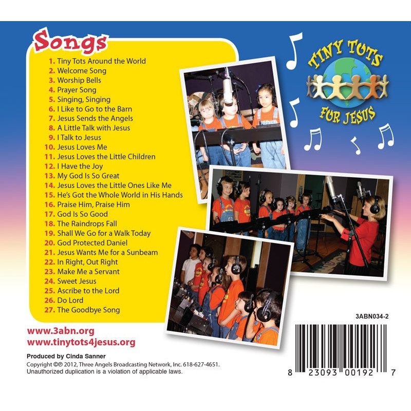 Tiny Tots Sing For Jesus CD
